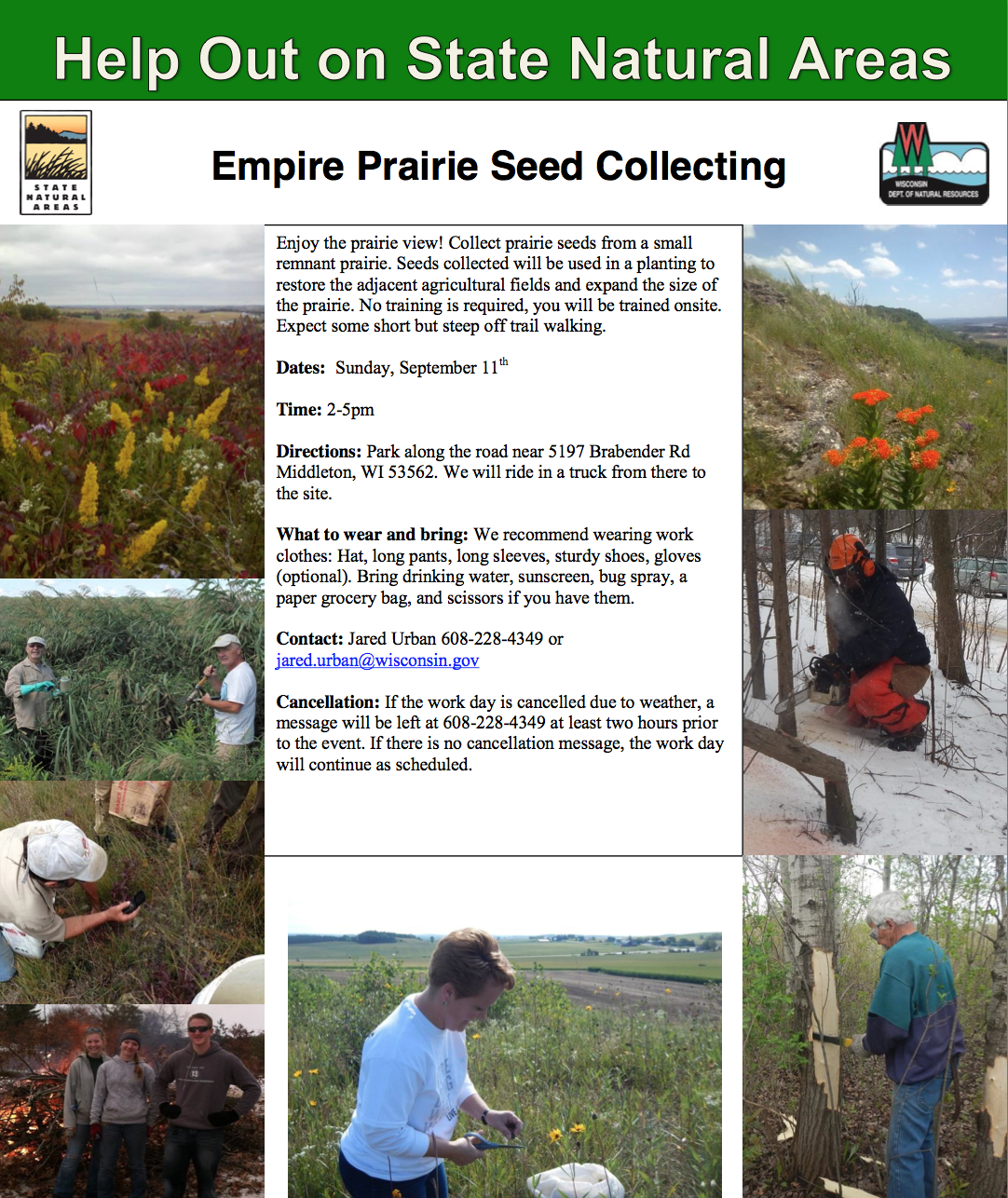 Volunteers wanted for DNR prairie seed collection day – Wisconsin ...